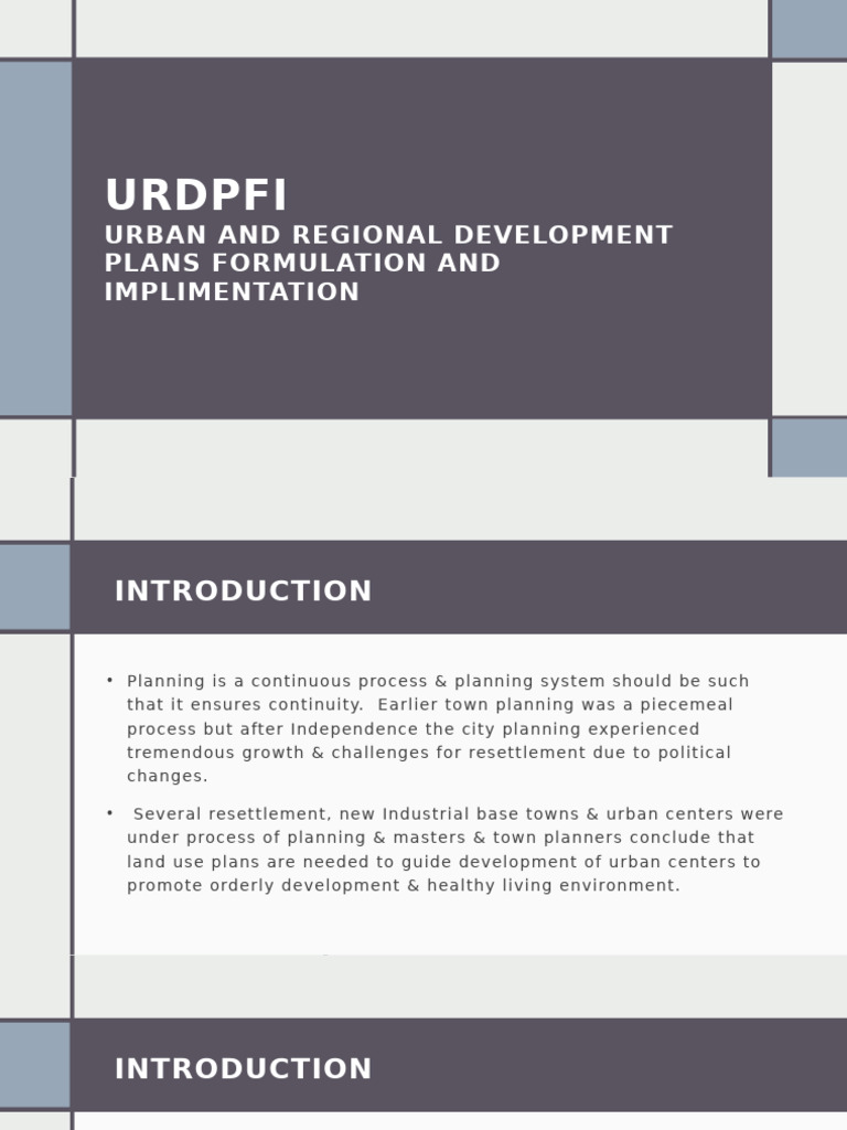 URDPFI Presentation | PDF