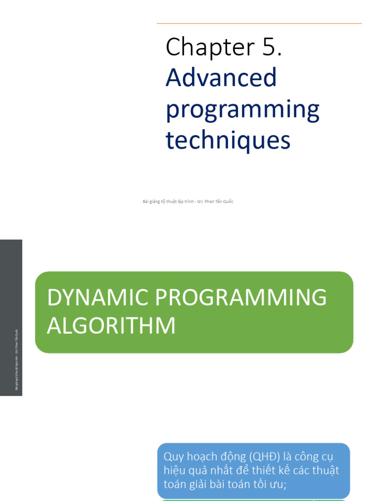Chapter 5. Advanced Programming Techniques | PDF