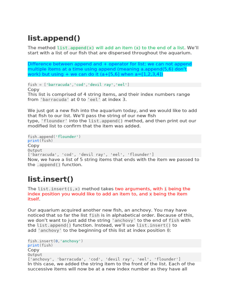 8 2 List Functions | PDF