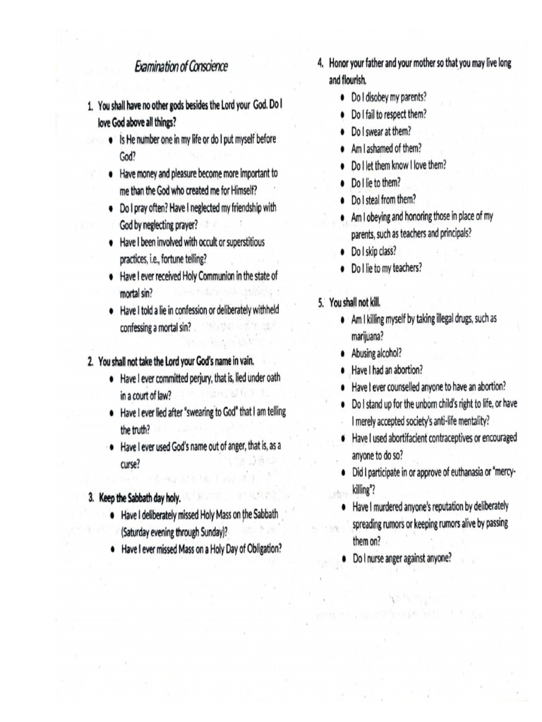 Confession Guide | PDF