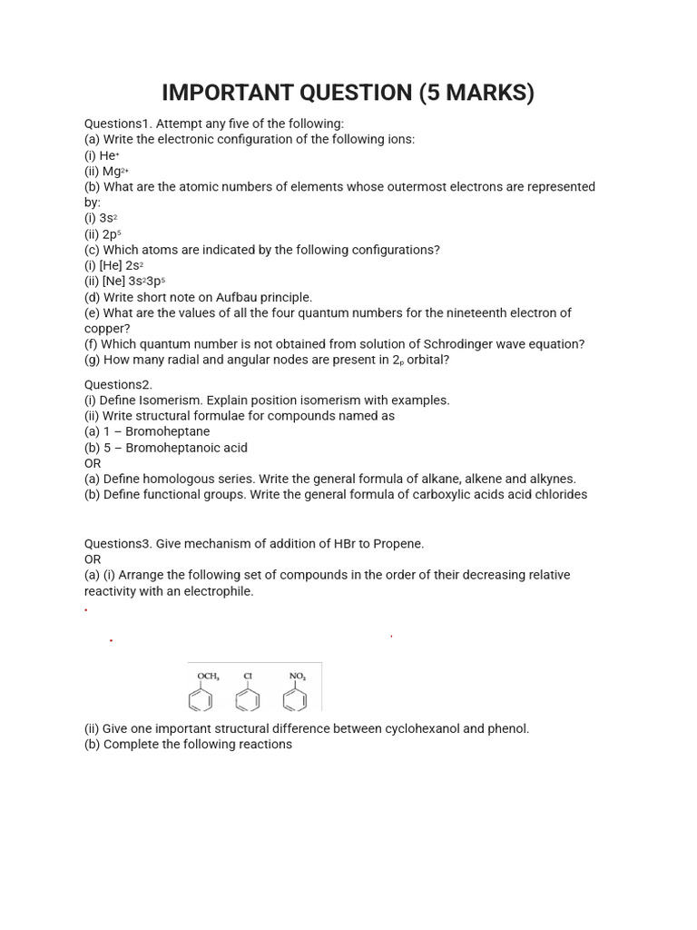 Important Question | PDF