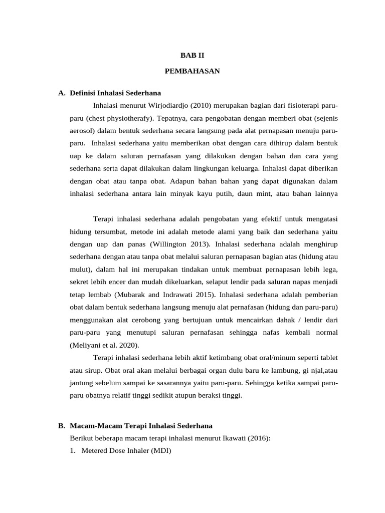Inhalasi Sederhana | PDF
