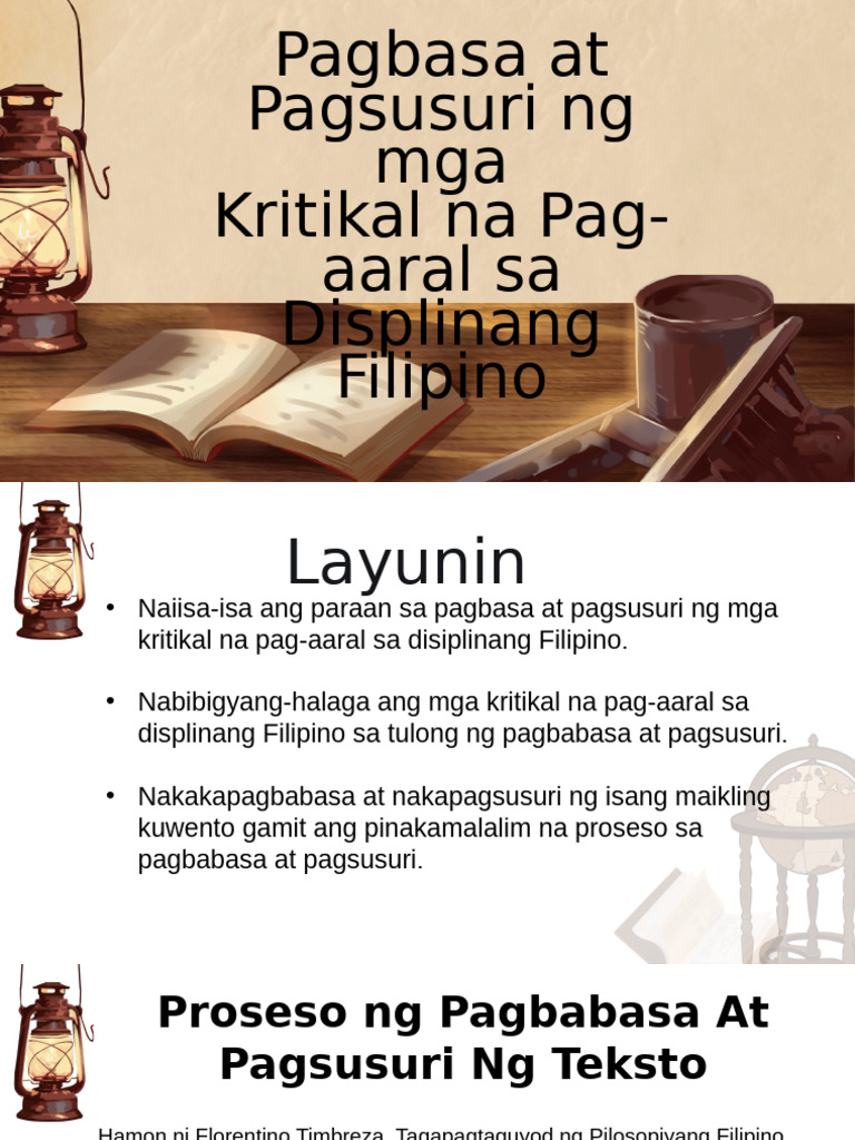 Kritikal Na Pagbasa at Pagsusuri | PDF