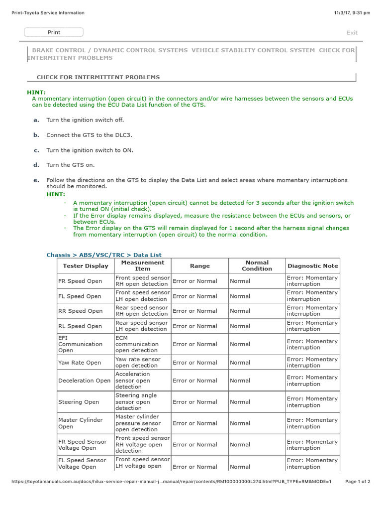 Check For Intermittent Problems | PDF