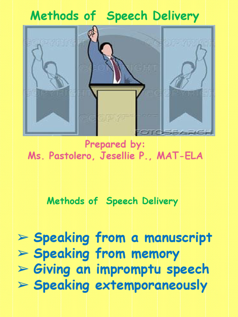 Speech Communication Slides On Impromptu | PDF