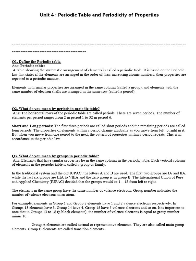 Chemistry Unit 4 | PDF