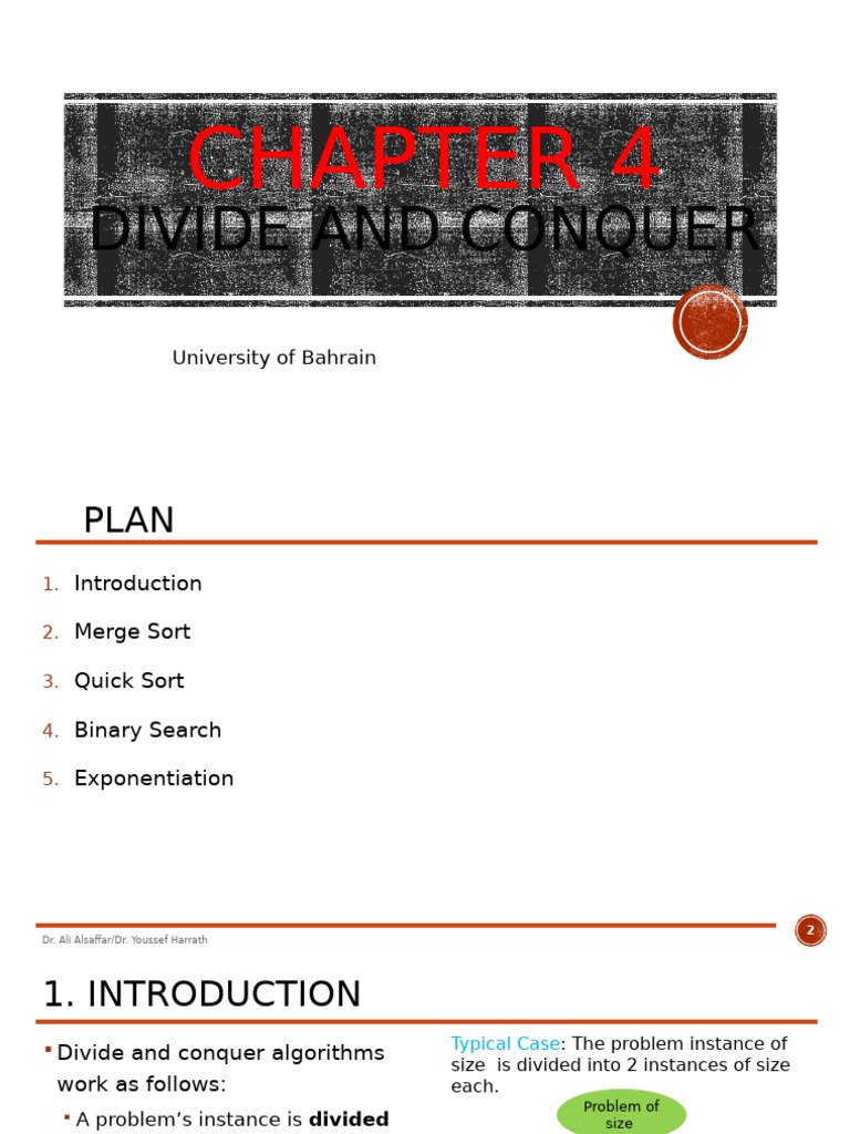 Chapter5-Divide and Conquer v2 | PDF