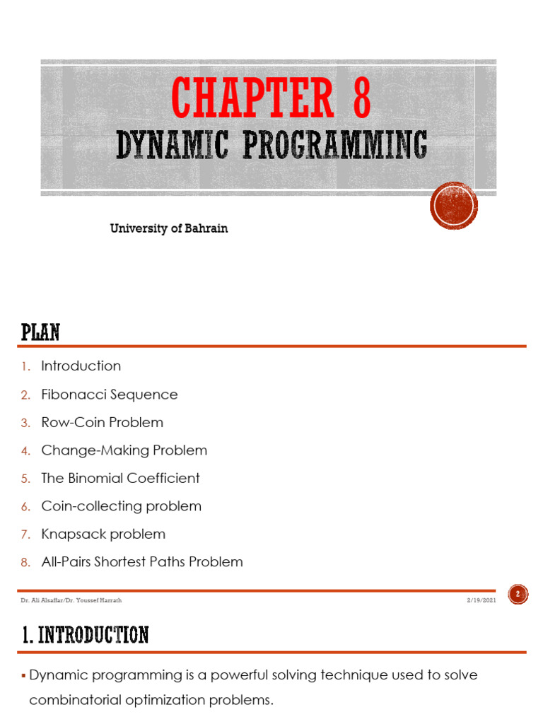 Chapter8 Dynamic Programming | PDF Chapter8 Dynamic Programming | PDF