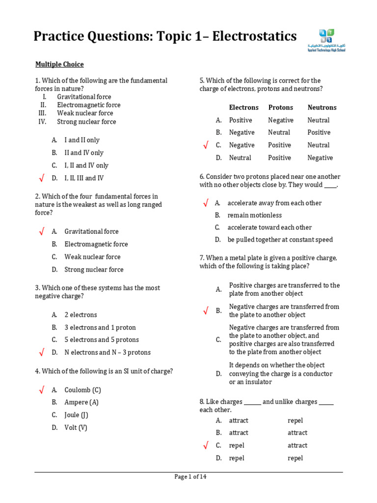 PHY71-Topic 1-Electrostatics-AK | PDF
