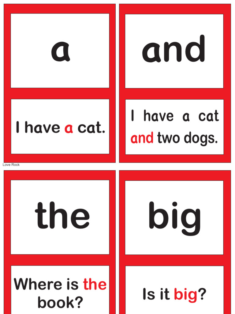 Sight Words Card Game | PDF