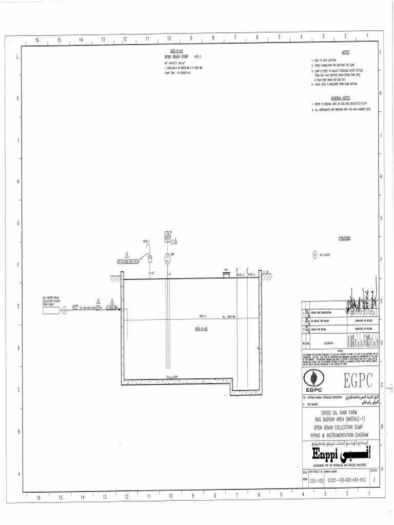 1251-100-020-Kke-012 Rev-2 Open Drain Collection Sump p&Id (Ras Badran ...