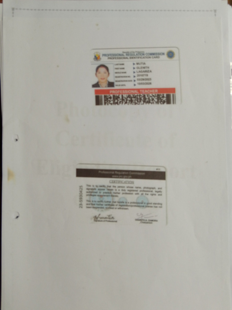 PRC License ID | PDF
