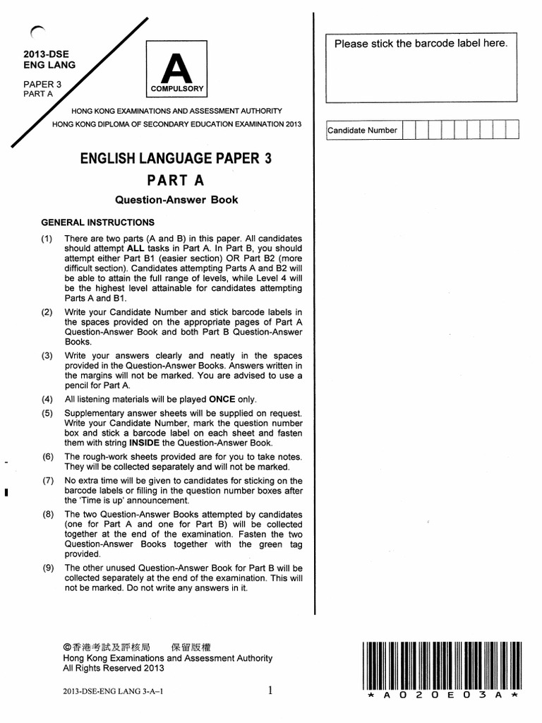 Paper 3 - Part A | PDF