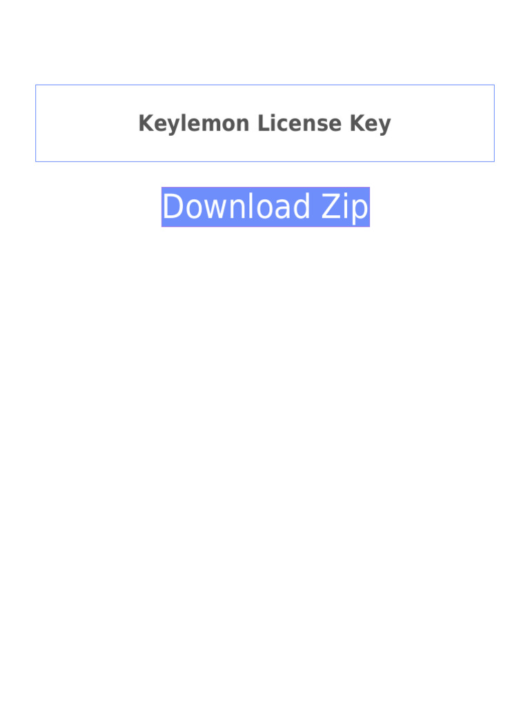 ? Keylemon License Key | PDF