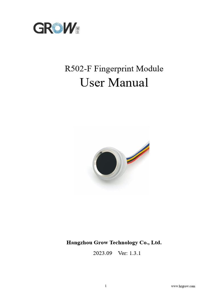 R502-F Fingerprint Module User Manual-V1.3.1 | PDF