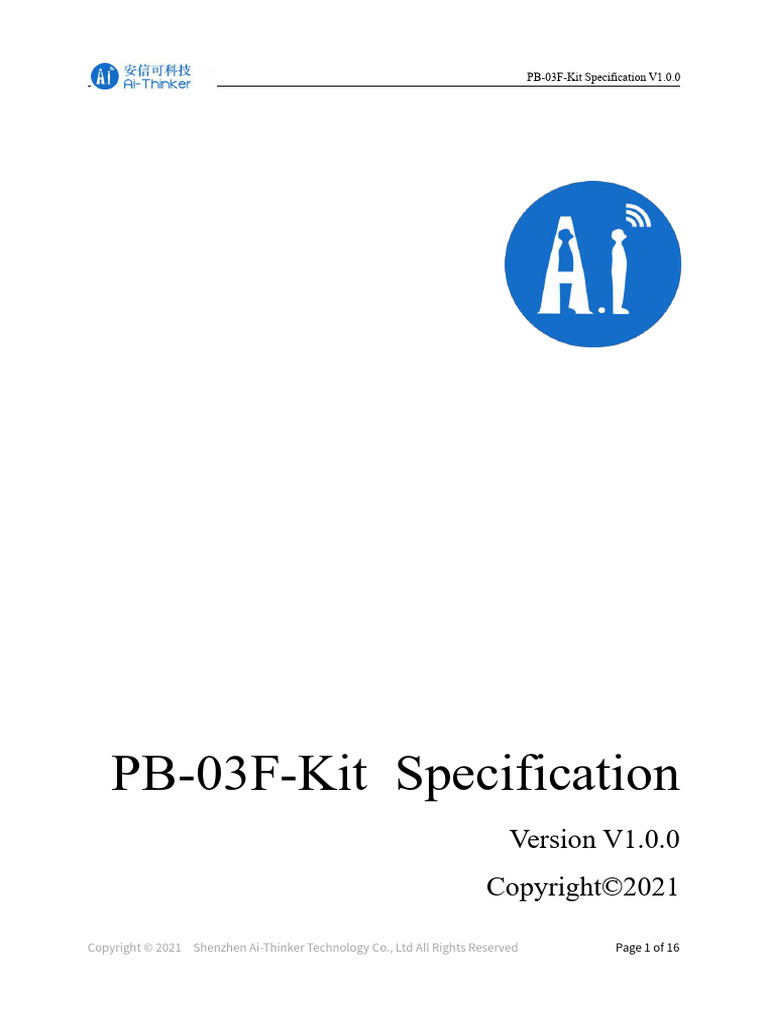 Pb-03f-Kit v1.0.0 Development Board Specification | PDF