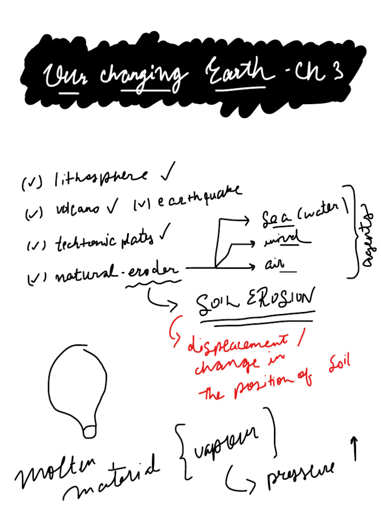 Our Changing Earth Class Notes | PDF