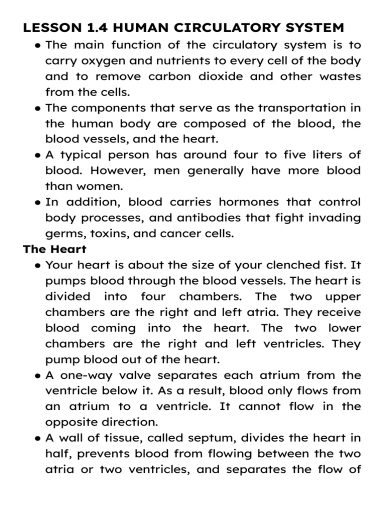 Lesson 1.4 Human Respiratory System | PDF