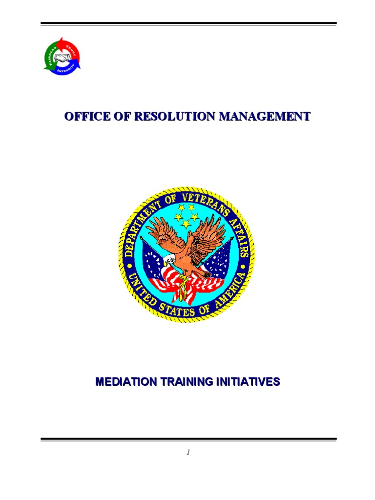 Office of Resolution Management | PDF | Facilitator | Mediation