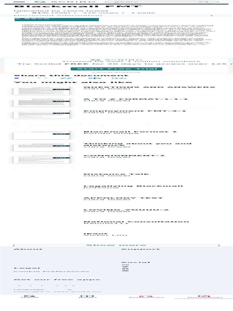Blackmail FMT PDF Violence | PDF