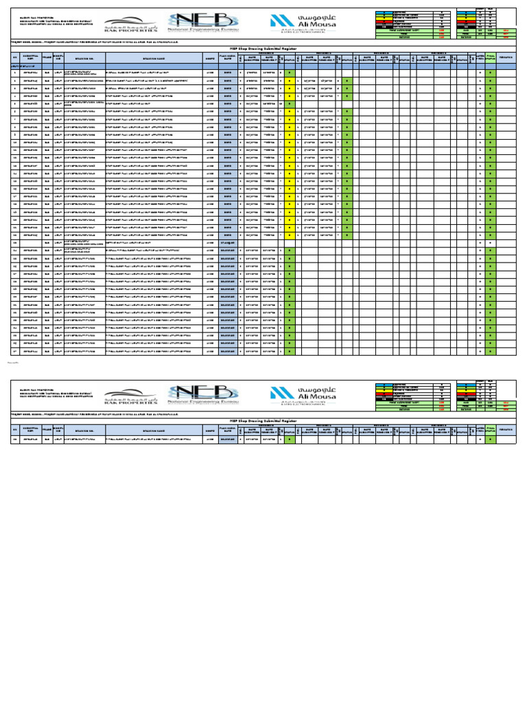 1.2 - Shop Drawing Register | PDF