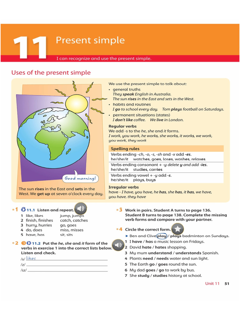 Present simple | PDF