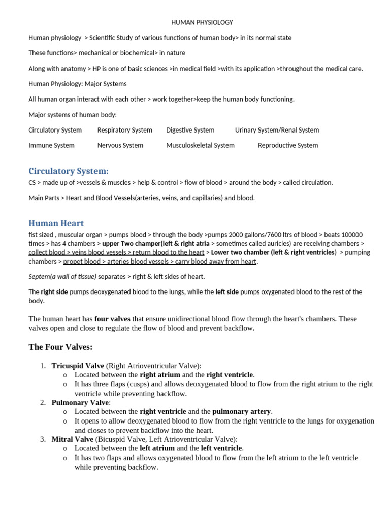 HUMAN PHYSIOLOGY (GSA) | PDF