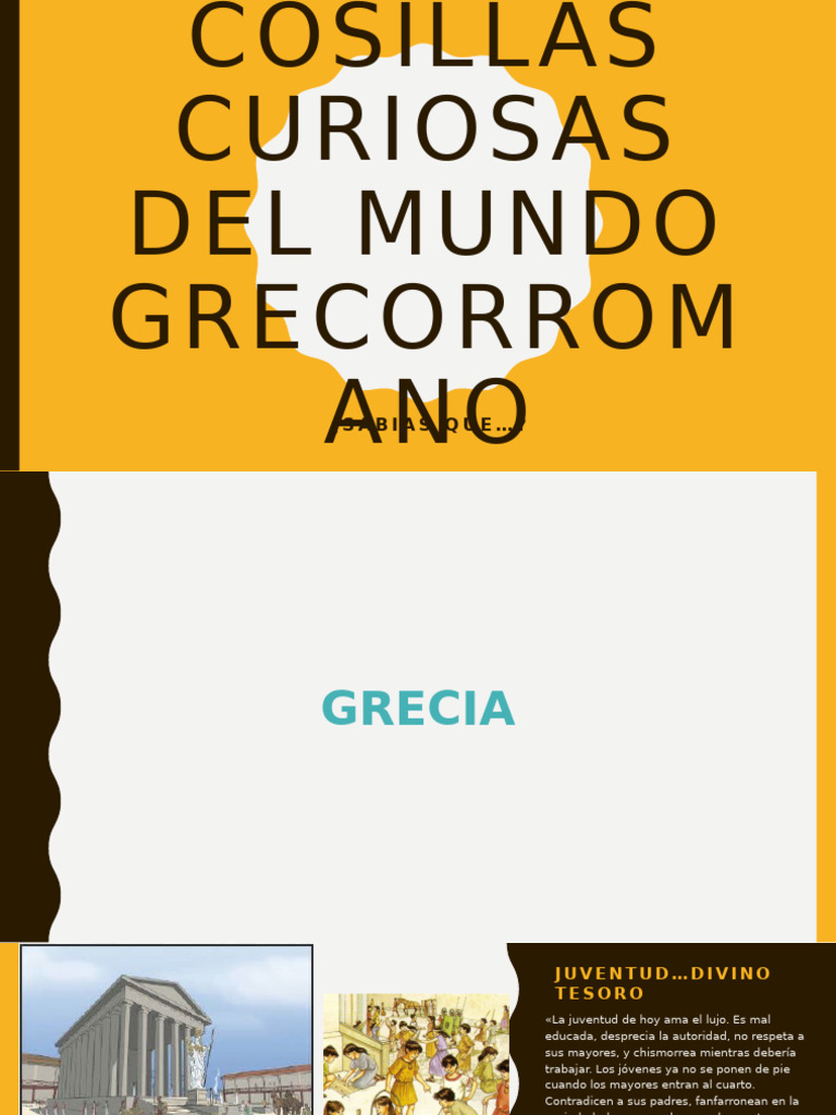 Curiosidades Del Mundo Grecorromano | PDF