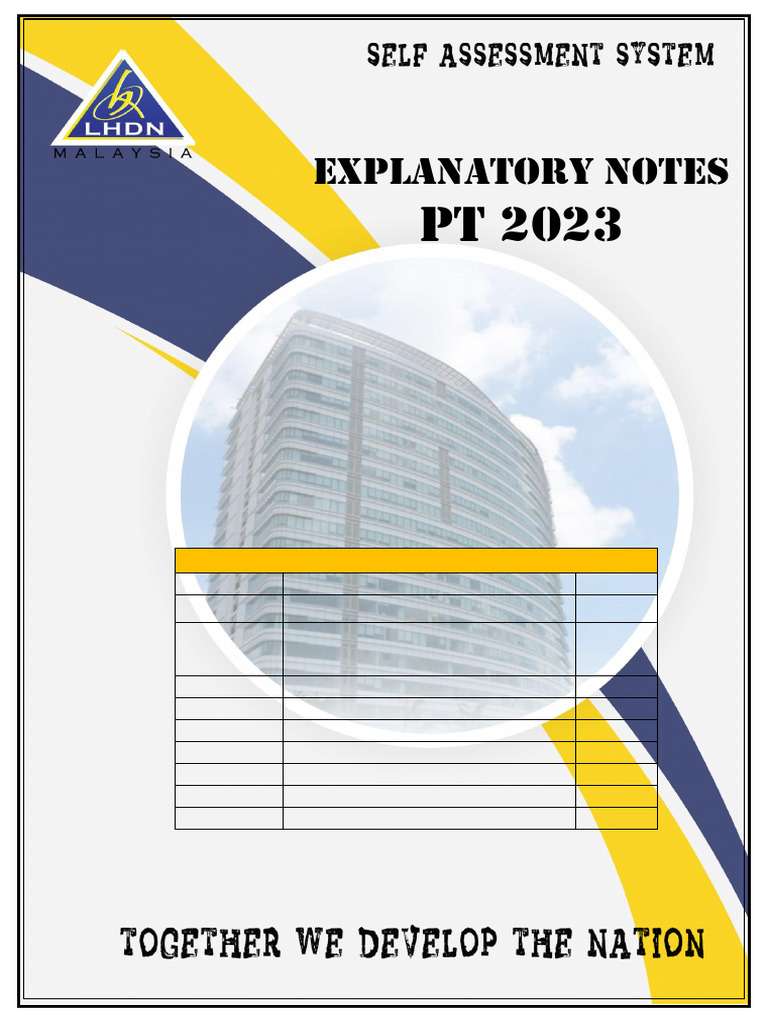 Explanatorynotes pt2023 2 | PDF