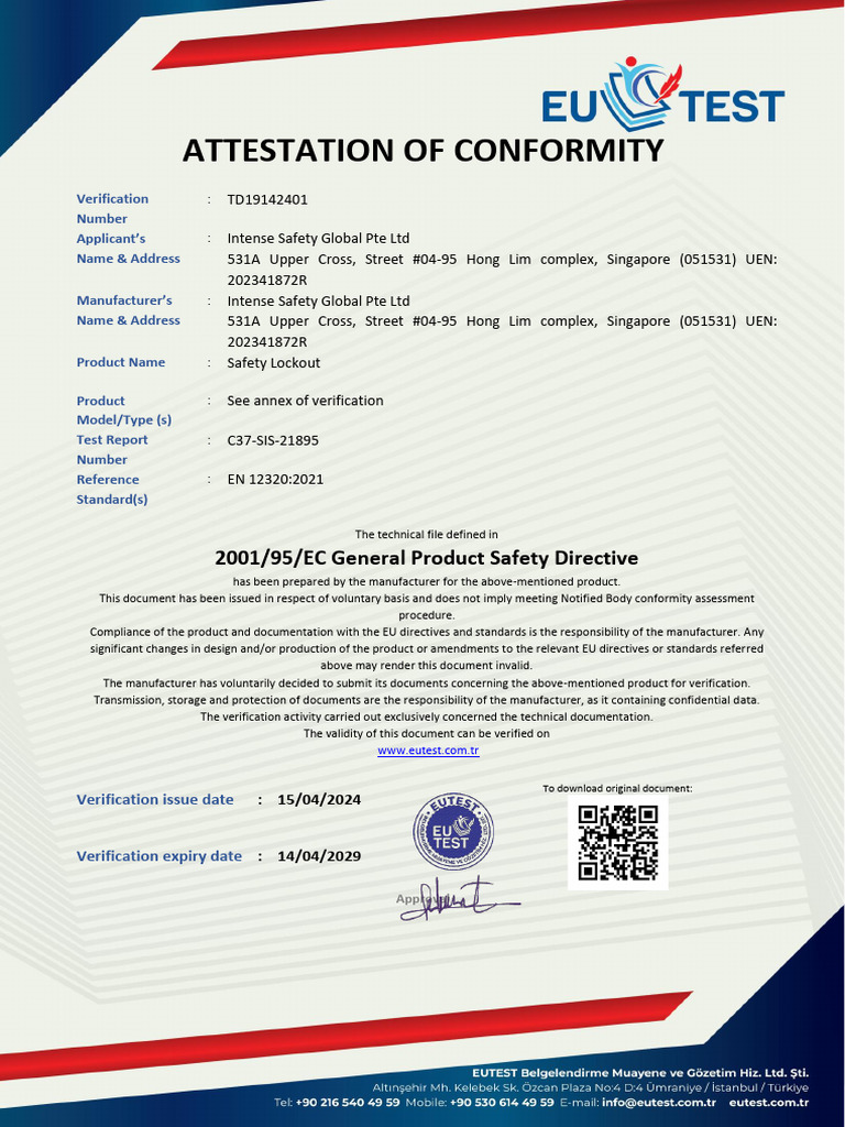 LOTO Certificate | PDF