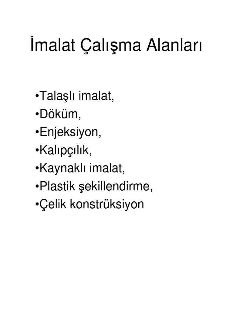 İmalat+-3 | PDF