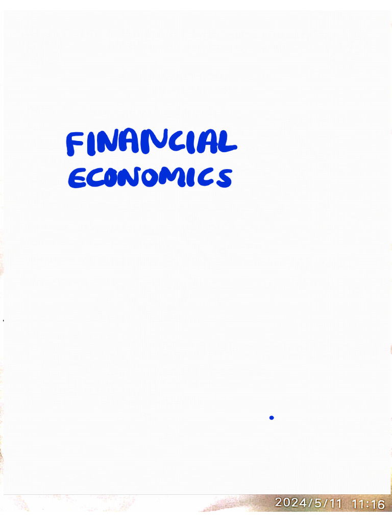 Financial Economics | PDF