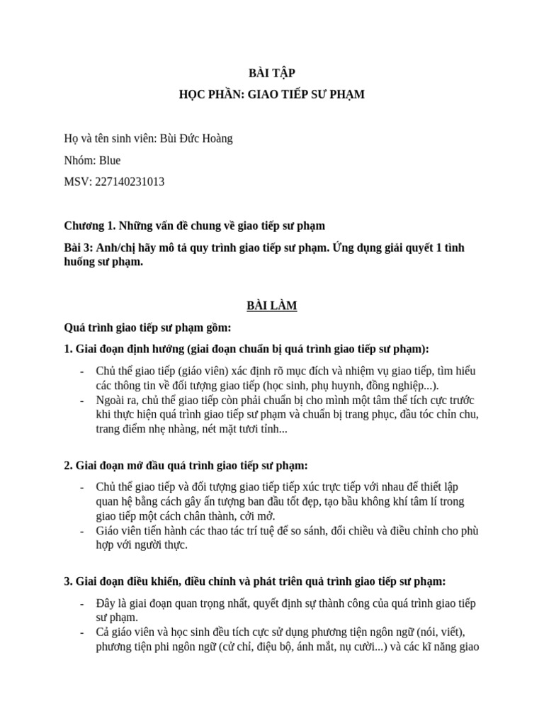 GTSP Bài tập 3 | PDF