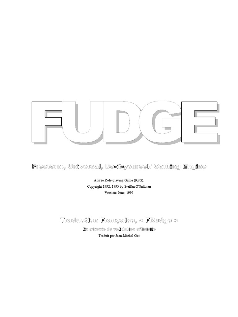 Fudge FR - SRD (2003) | PDF | Tabletop Games | Role Playing Games