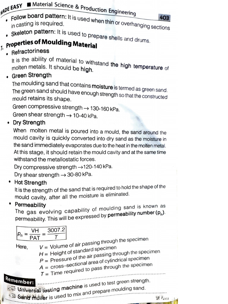 Moulding Sand Properties Explained | PDF | Materials | Building Engineering