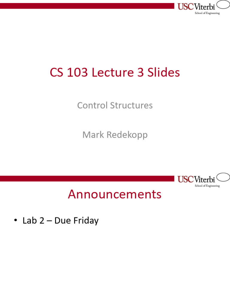 Unit2_ControlStructures | PDF