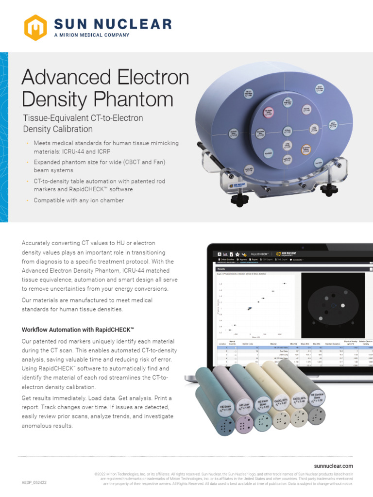 Advanced Electron Density Phantom 052422 | PDF
