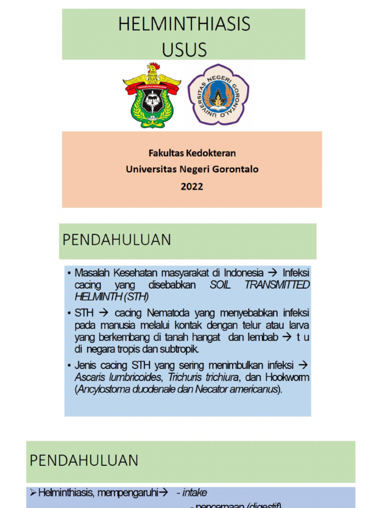 Helminthiasis Usus | PDF