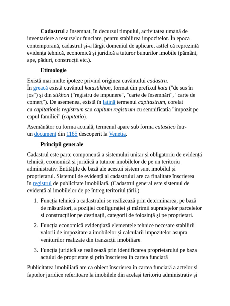 Cadastrul | PDF