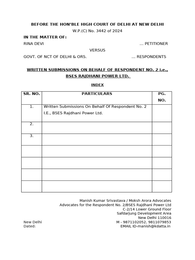 Written Submissions (AutoRecovered) | PDF | Negligence | Legal Liability