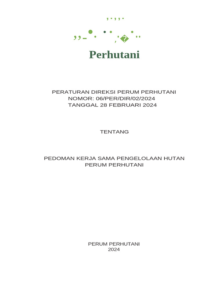 Perdir 06 - Per - Dir - 02 - 2024 TTG Pedoman Kerjasama Pengelolaan ...