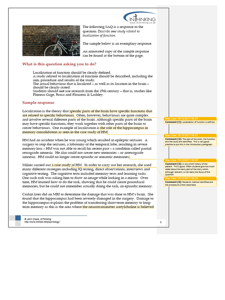 Sample Saq Response Psych | PDF