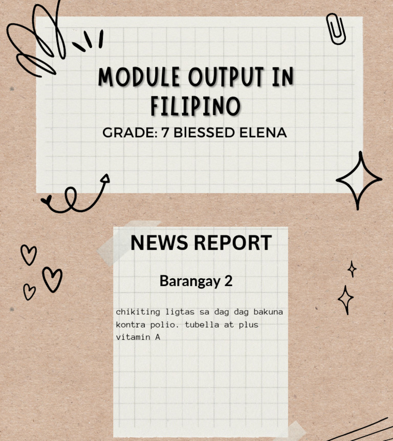 Module Output in Filipino | PDF