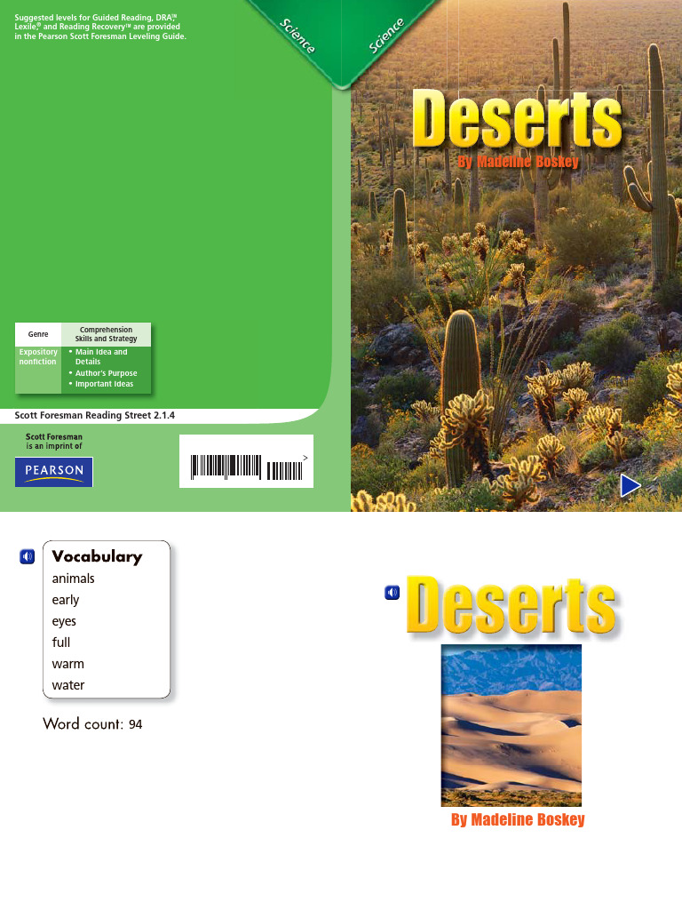 Deserts - Reading For A Report | PDF