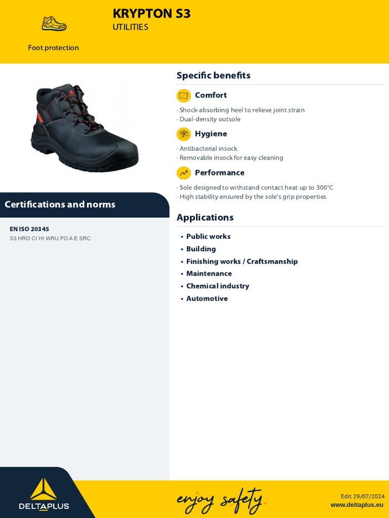 KRYPTON S3 Technical-Sheet EN | PDF