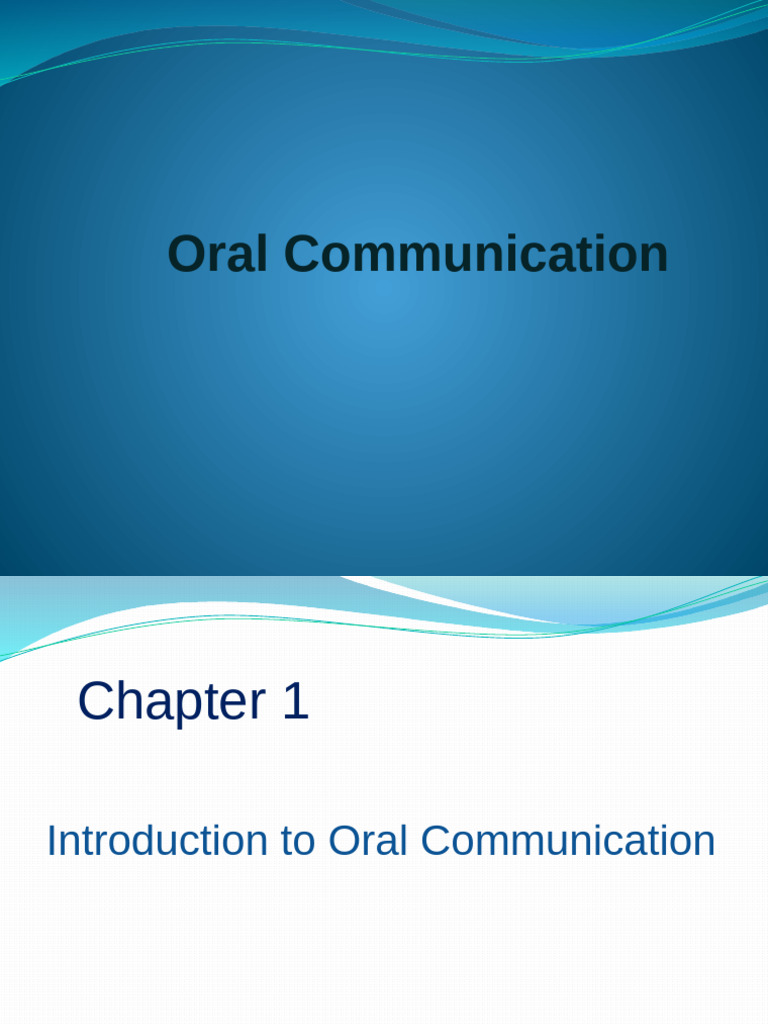 Oral Communication | PDF