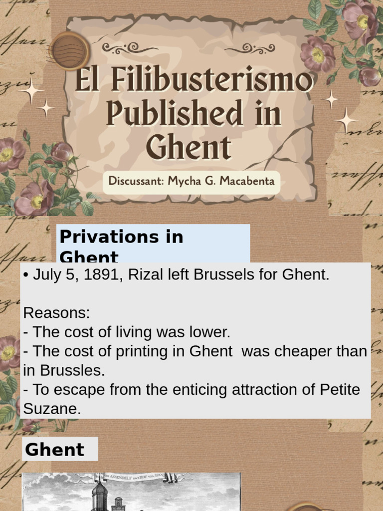 El Fili Published in Ghent - Life and Works of Rizal | PDF