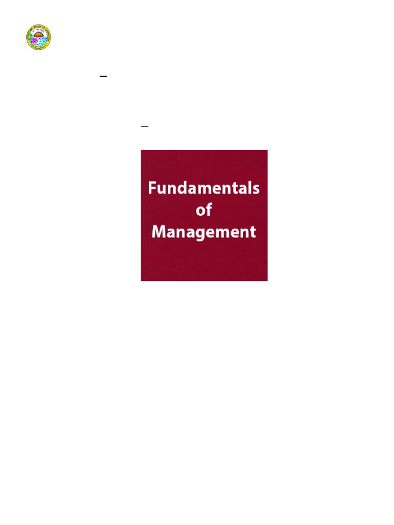 Cw3501 Fundaments of Management Notes - Sce | PDF