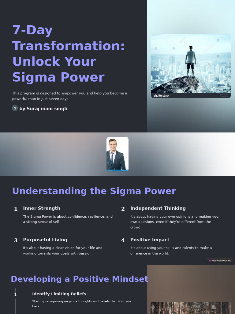 Unlock Your Sigma Power in 7 Days | PDF | Thought | Psychological ...