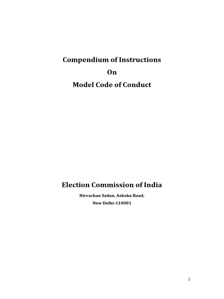 Model Code of Conduct | PDF